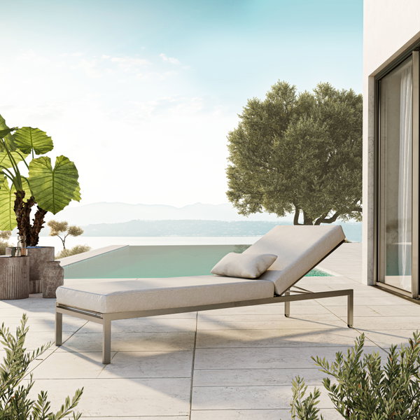 Baki Lounge - Edelstahl Lounge mit Teakholz | living-zone.de