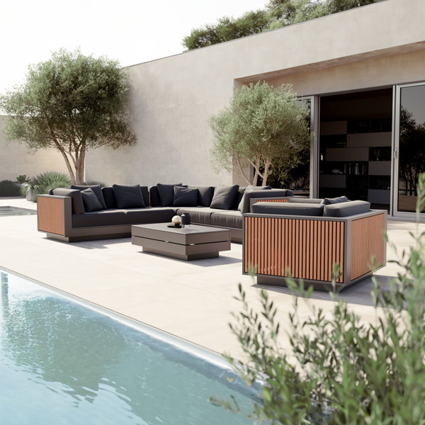 Matoyo Gartenlounge Plus | Für 8 Personen | Mit Tisch | Beige