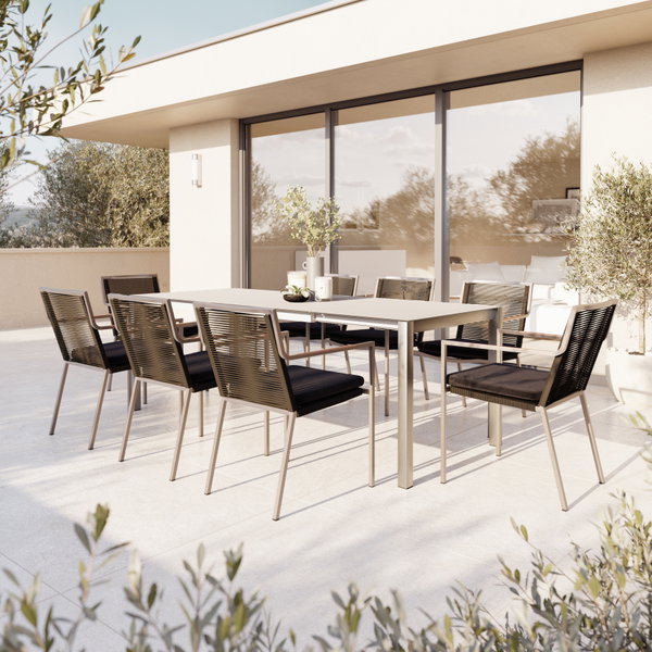 Baki Lounge - Edelstahl Lounge mit Teakholz | living-zone.de